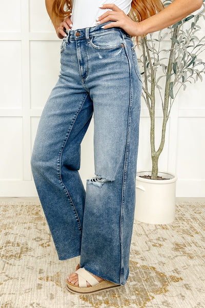 Tucker High Rise Vintage Wash Wide Leg Jeans – Rockin The Lace Boutique